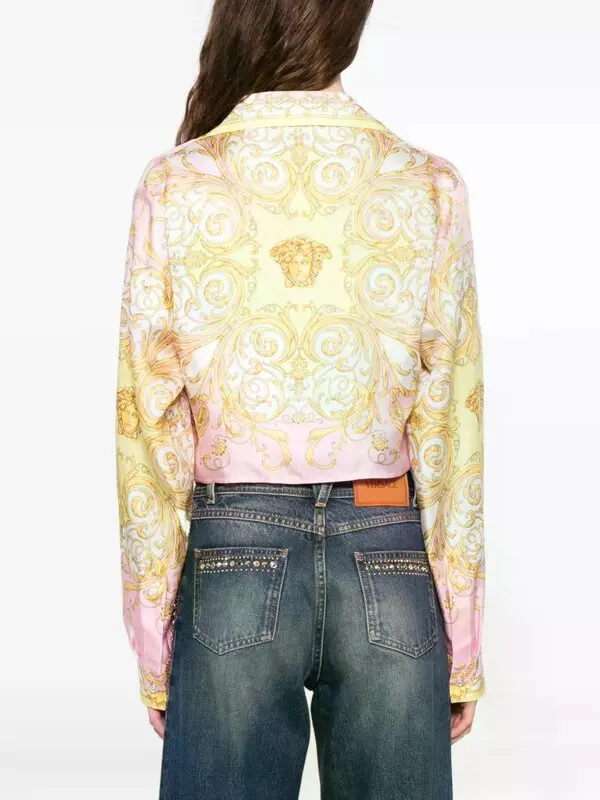 Versace Printed Silk Twill Shirt