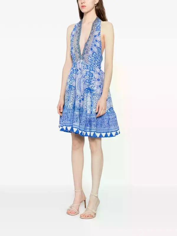 Camilla Printed Halter Dress