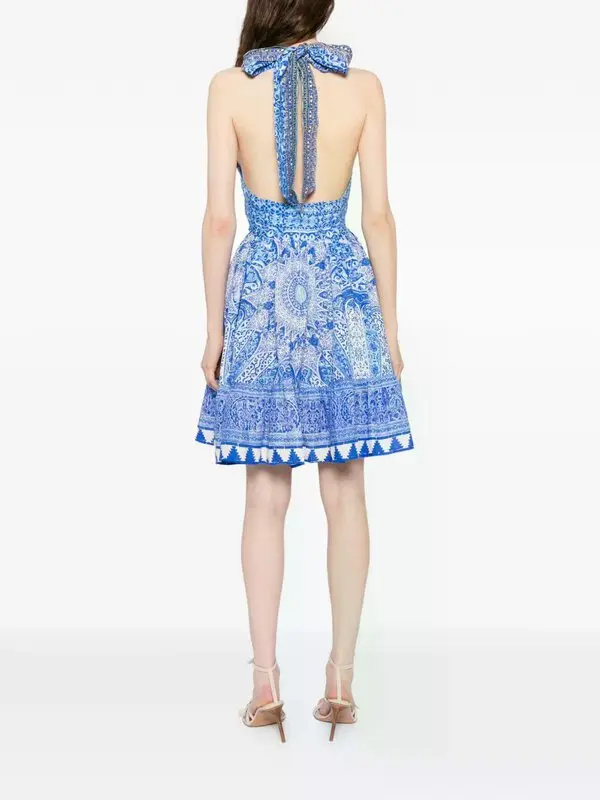 Camilla Printed Halter Dress