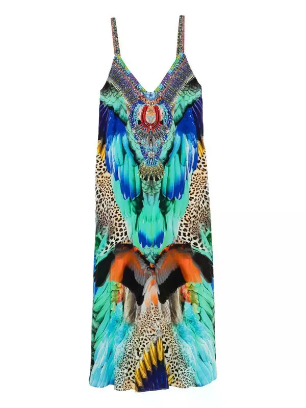 Camilla Graphic-print Midi Dress
