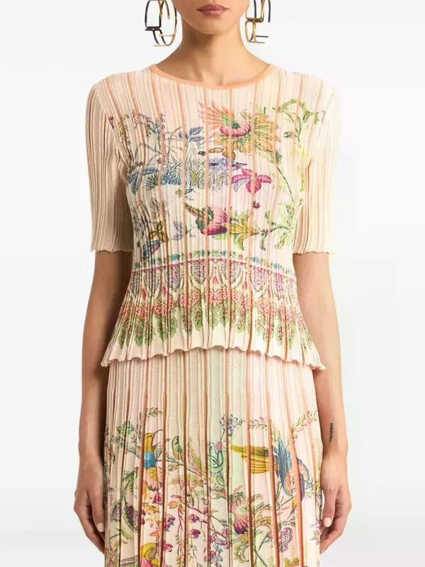 Etro Floral Pleating Top