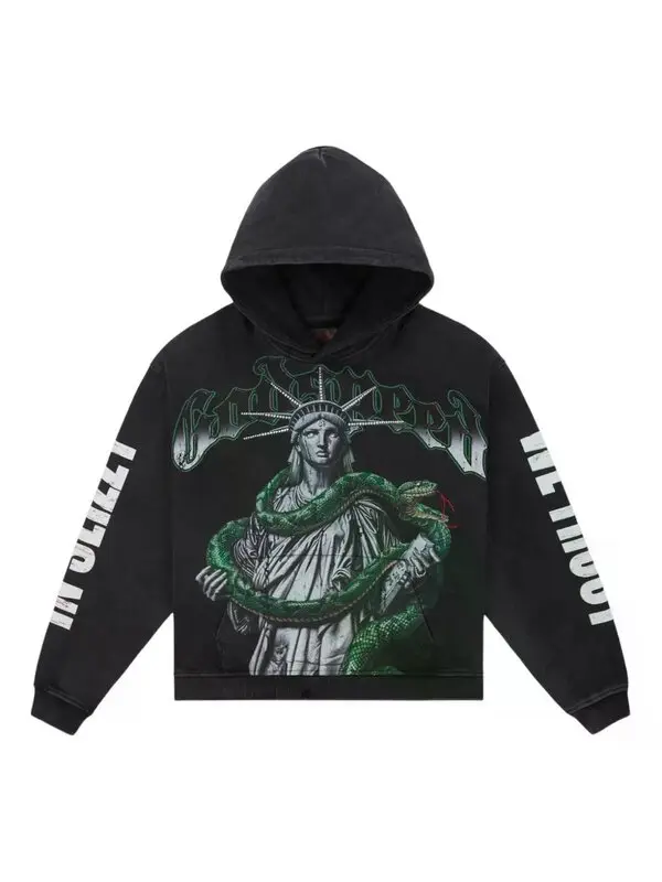 GODSPEED Graphic Print Hoodie - Black