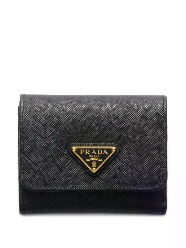 Prada Leather Triangle-logo Wallet - Black