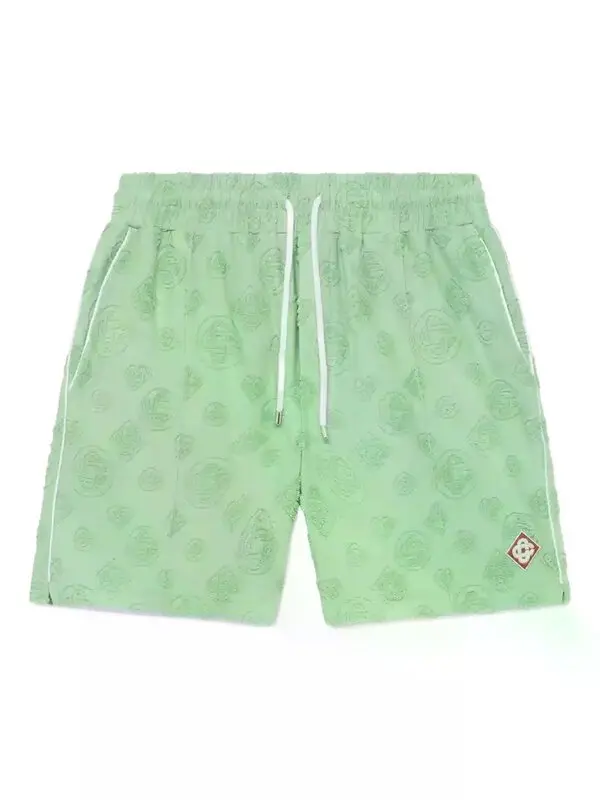 Casablanca Monogram-pattern Track Shorts - Green