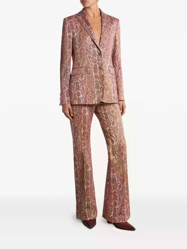 Etro Single-breasted Jacquard Blazer - Red