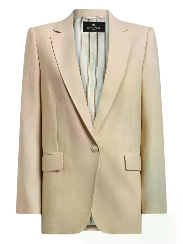 Etro Jacquard Paisley Single-breasted Blazer - Neutrals