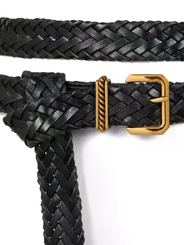 Etro Woven Double-wrap Belt - Black
