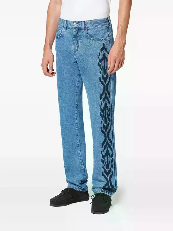 MARANT Embellished Straight Leg Jeans - Blue