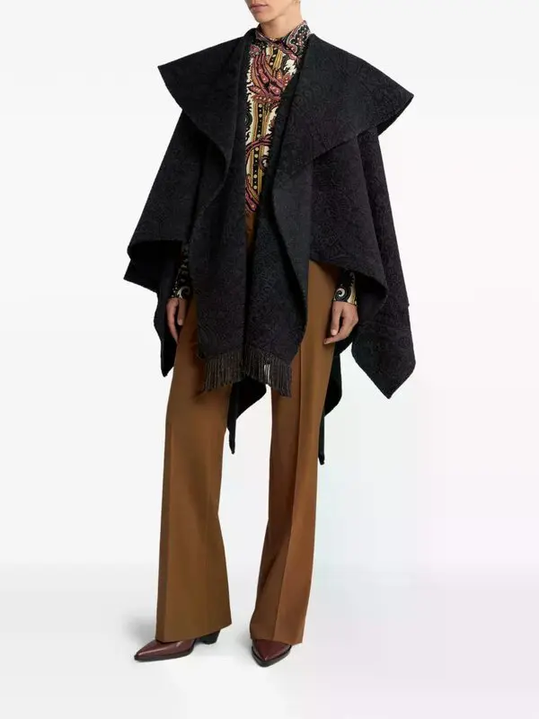 Etro Jacquard Paisley Cape