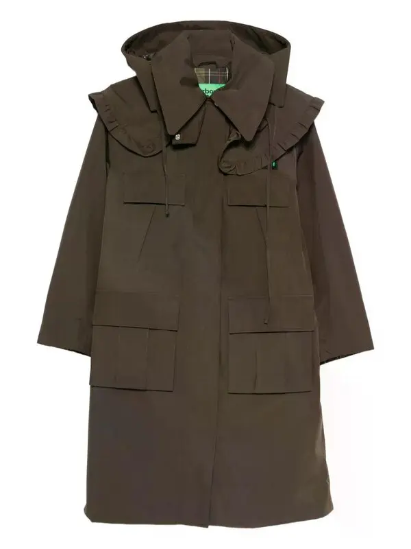 Barbour Hooded Ruffled Jacket