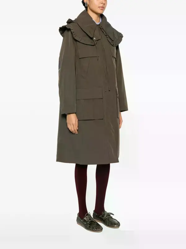 Barbour Hooded Ruffled Jacket