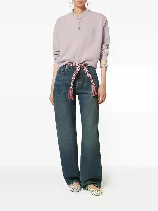 MARANT ETOILE Simony Embroidered Sweatshirt - Pink