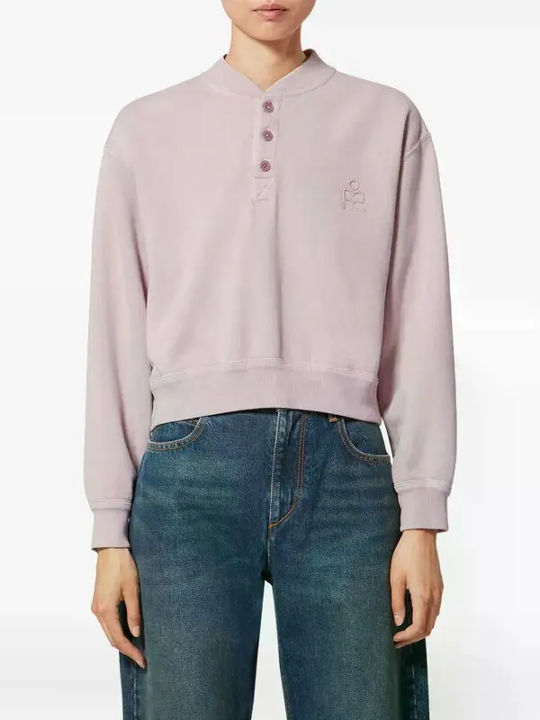 MARANT ETOILE Simony Embroidered Sweatshirt - Pink