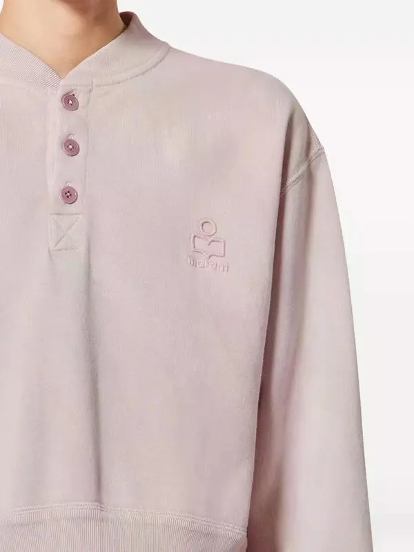 MARANT ETOILE Simony Embroidered Sweatshirt - Pink