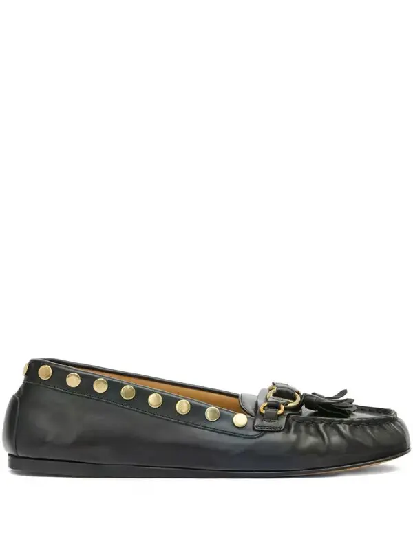 Isabel Marant Étoile Studded Tassel Loafers - Black