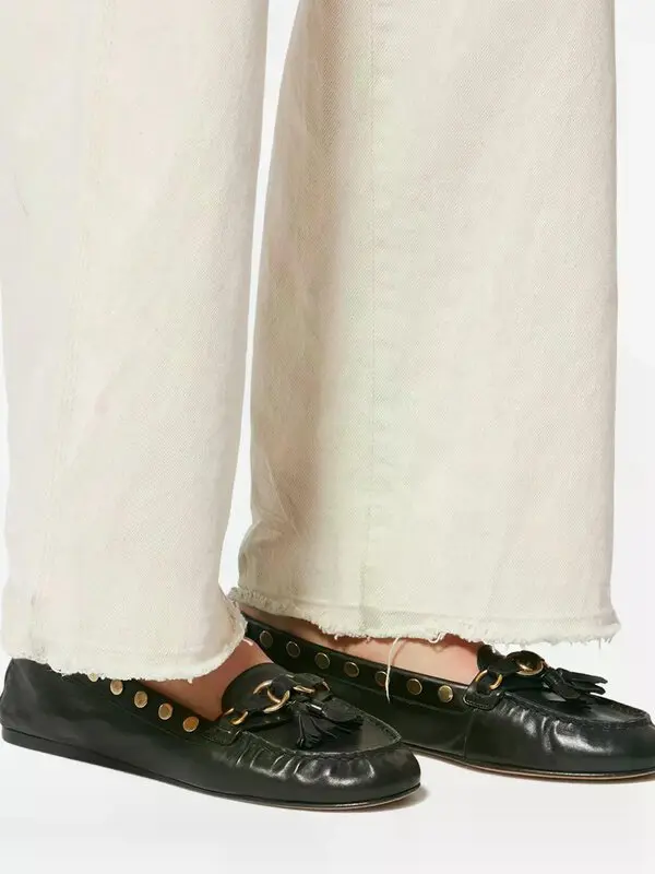 Isabel Marant Étoile Studded Tassel Loafers - Black