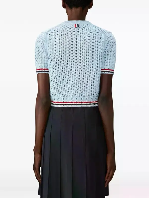 Thom Browne Pointelle T-shirt - Blue