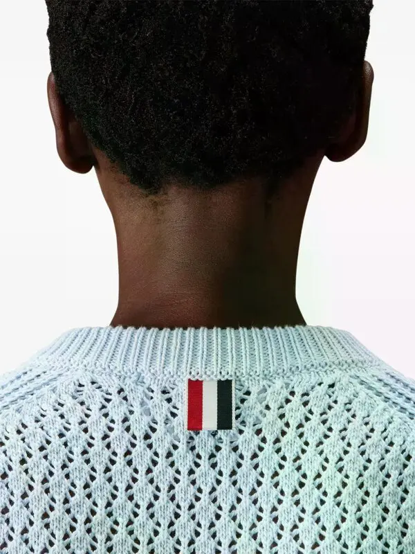 Thom Browne Pointelle T-shirt - Blue