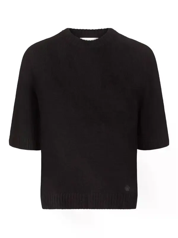 Loulou De Saison Dara Short-sleeve Ribbed Sweater