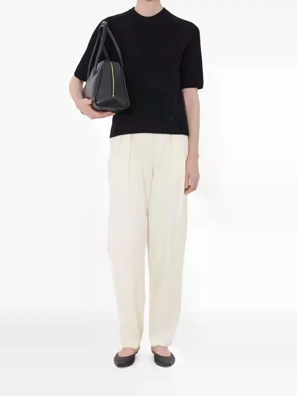 Loulou De Saison Dara Short-sleeve Ribbed Sweater