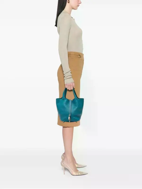 Hermès Clemence Picotin Lock 18 Handbag - Blue