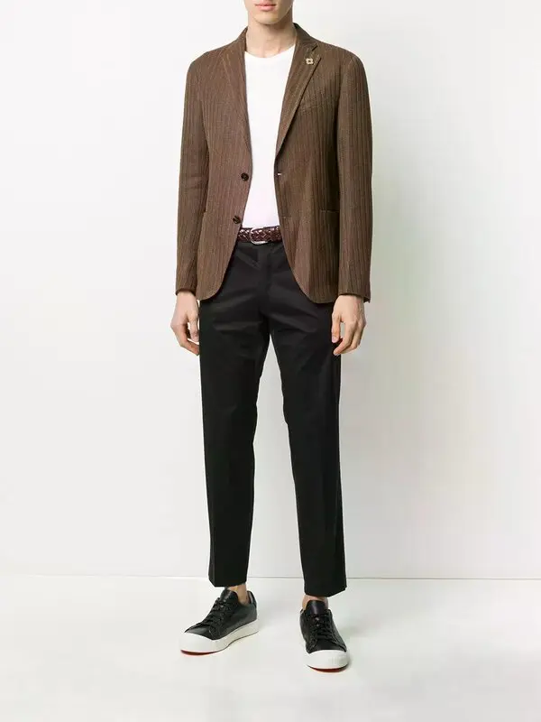 PT TORINO Graven Feather-detail Trousers - Black