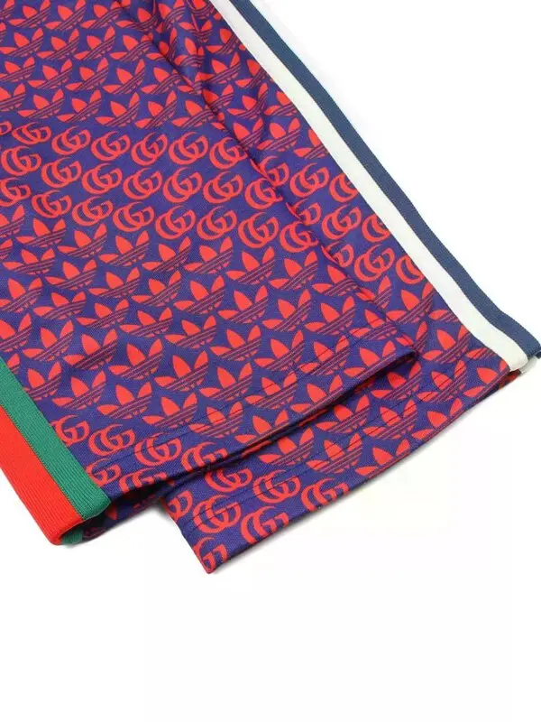 Gucci X Adidas 2010s Gg-pattern Side-stripe Trousers