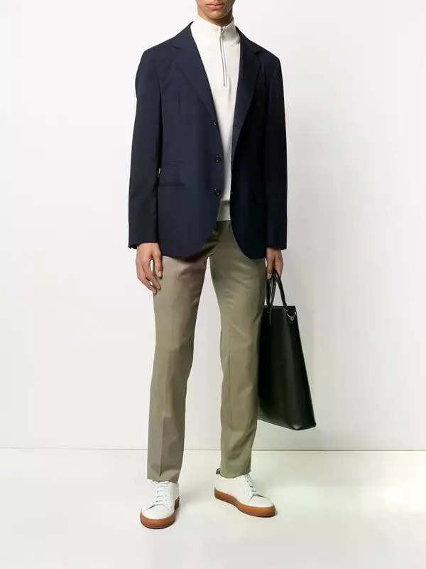 DELL'OGLIO Slim-fit Tailored Trousers - Neutrals