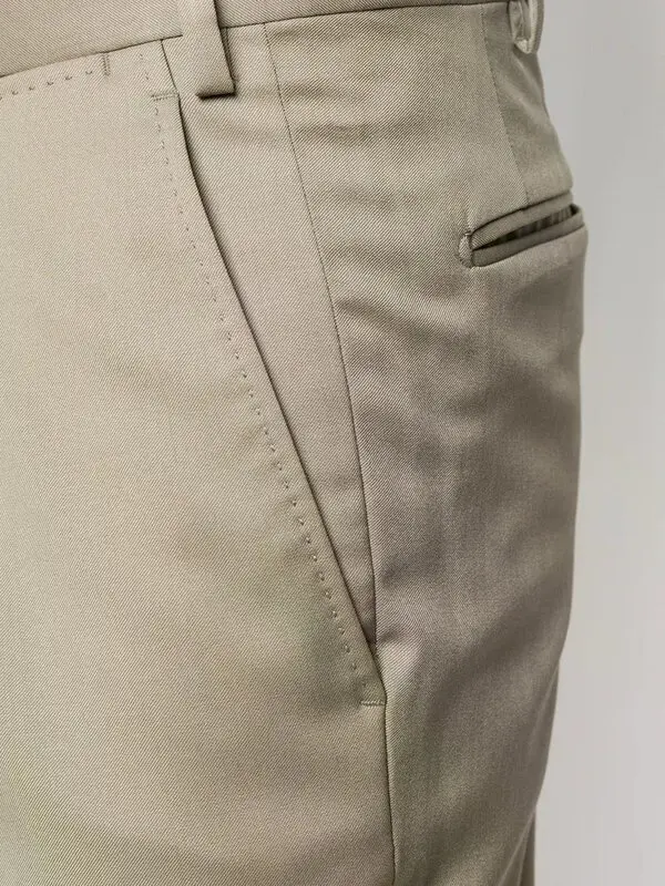 DELL'OGLIO Slim-fit Tailored Trousers - Neutrals