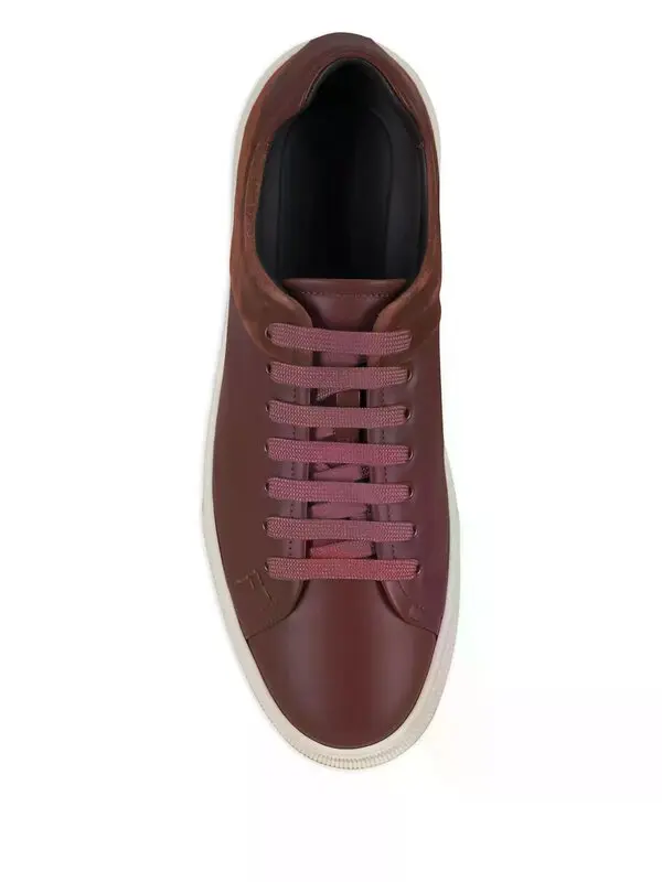 FERRAGAMO Clayton Panelled Sneakers - Brown