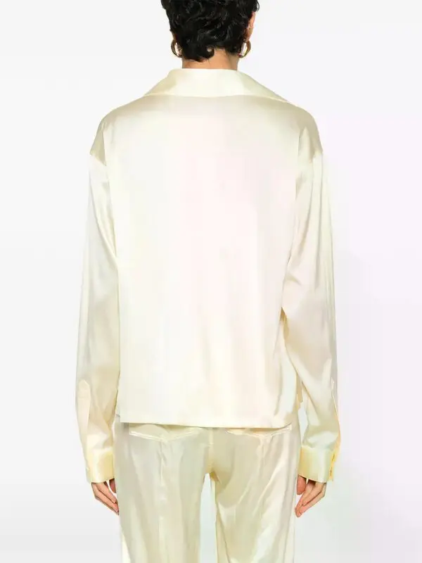 TOM FORD V-neck Satin Blouse - Yellow