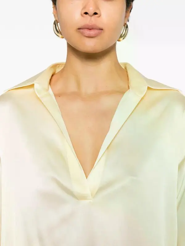 TOM FORD V-neck Satin Blouse - Yellow