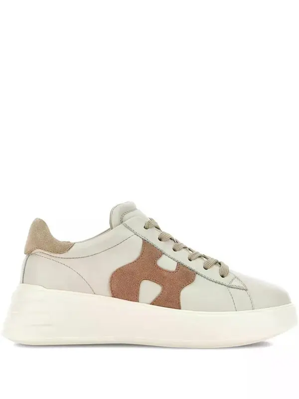Hogan Rebel Leather Sneakers - Neutrals
