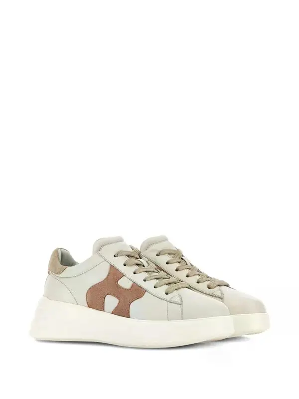 Hogan Rebel Leather Sneakers - Neutrals