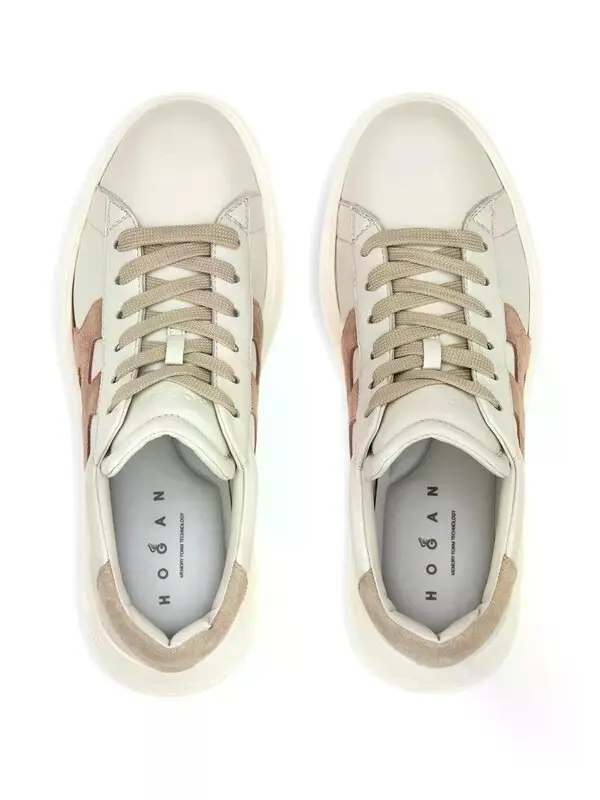 Hogan Rebel Leather Sneakers - Neutrals