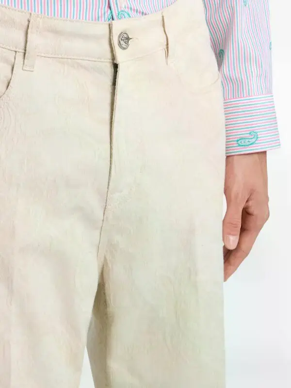 Etro Pressed Creases Leafy Jeans