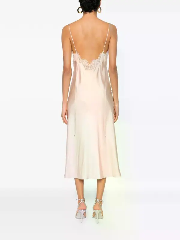 RÓHE Lace-detail Midi Dress - Pink