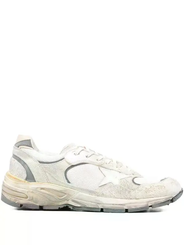 GOLDEN GOOSE Dad-star Sneakers In Suede And Mesh With Leather Star And Heel Tab - Neutrals