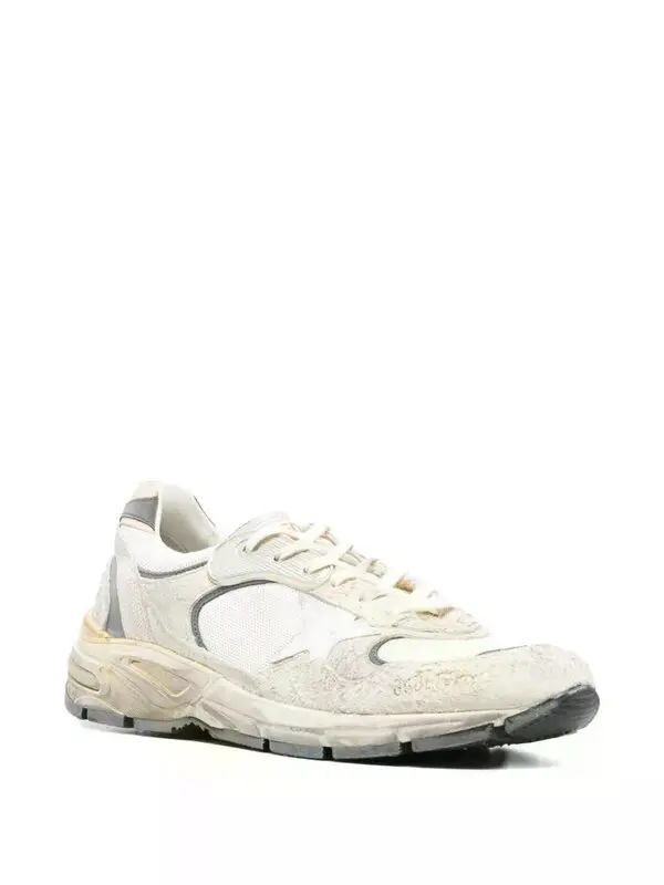 GOLDEN GOOSE Dad-star Sneakers In Suede And Mesh With Leather Star And Heel Tab - Neutrals