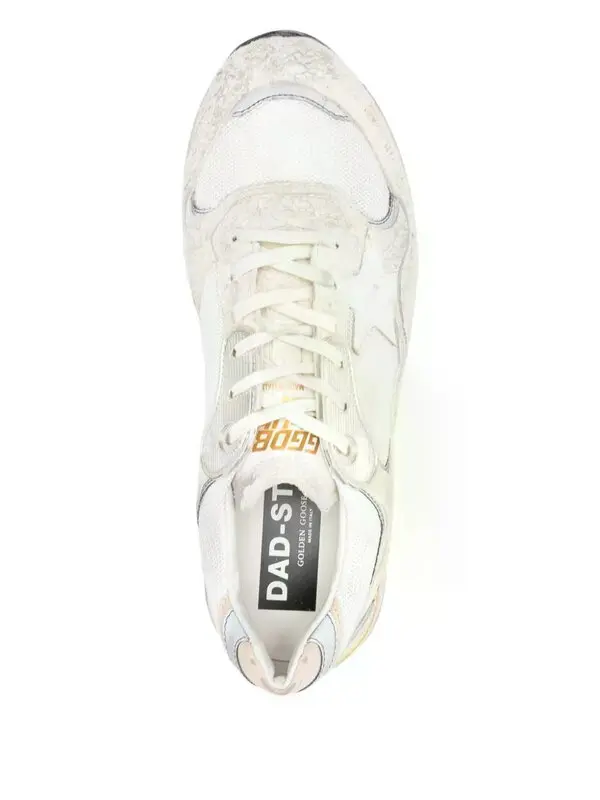 GOLDEN GOOSE Dad-star Sneakers In Suede And Mesh With Leather Star And Heel Tab - Neutrals