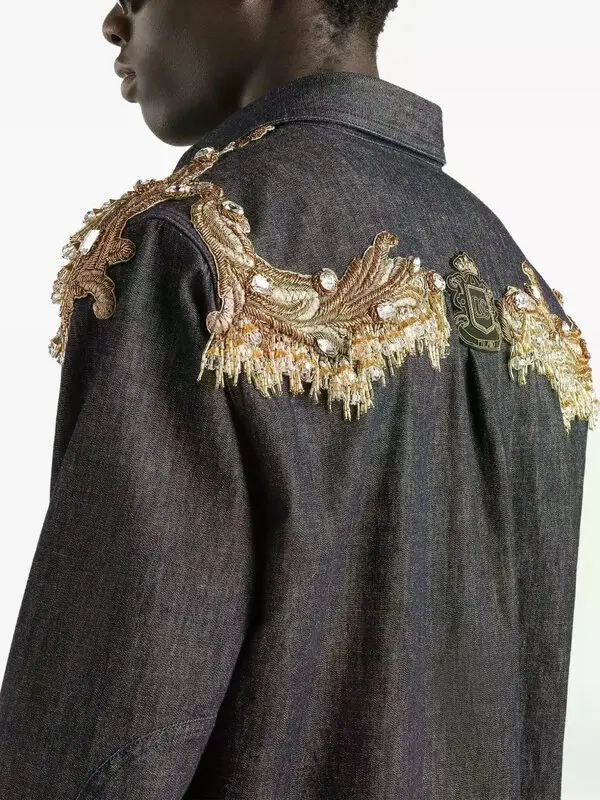 Dolce & Gabbana Embellished Logo-patch Shirt