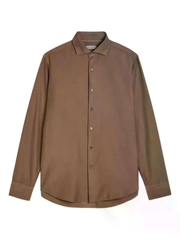Canali Long-sleeve Shirt - Brown