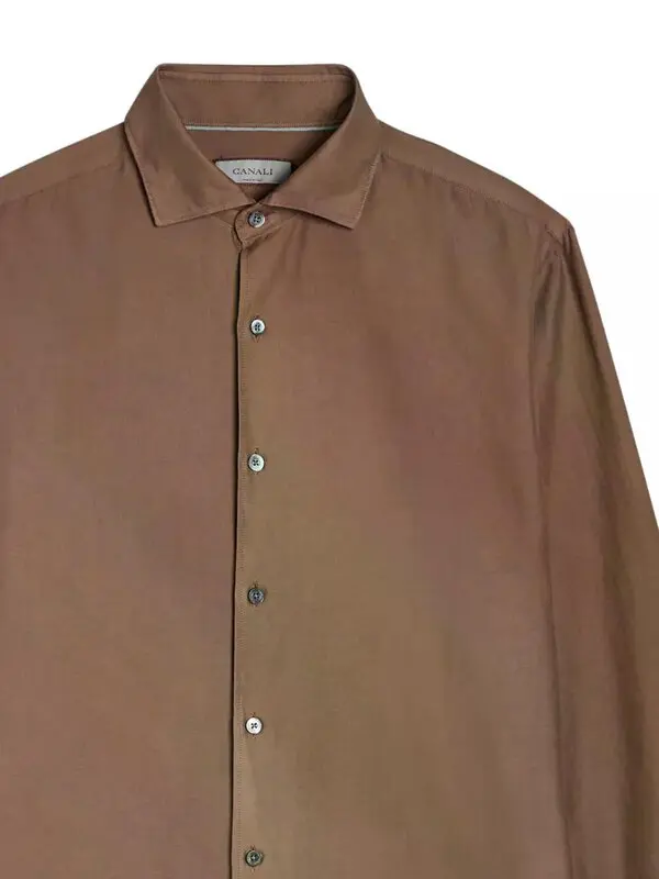 Canali Long-sleeve Shirt - Brown
