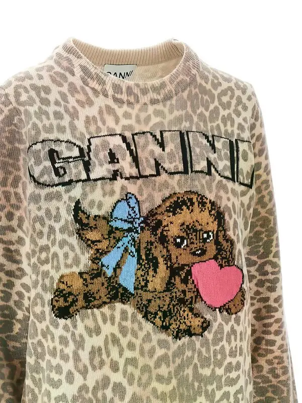 GANNI Appliqué Sweater - Neutrals