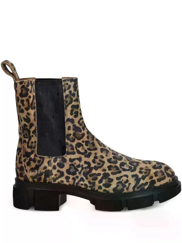 SUMMERY COPENHAGEN Leopard-print Chelsea Boots