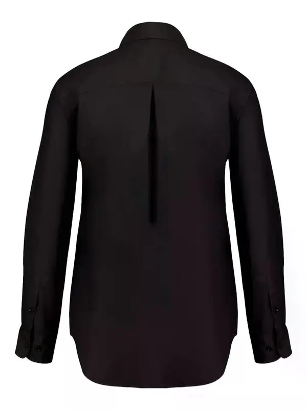 PAULA Long-sleeve Button-fastening Shirt - Black