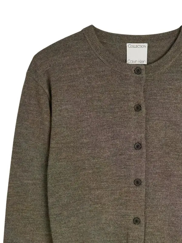 Calvin Klein Lila Button Cardigan - Brown