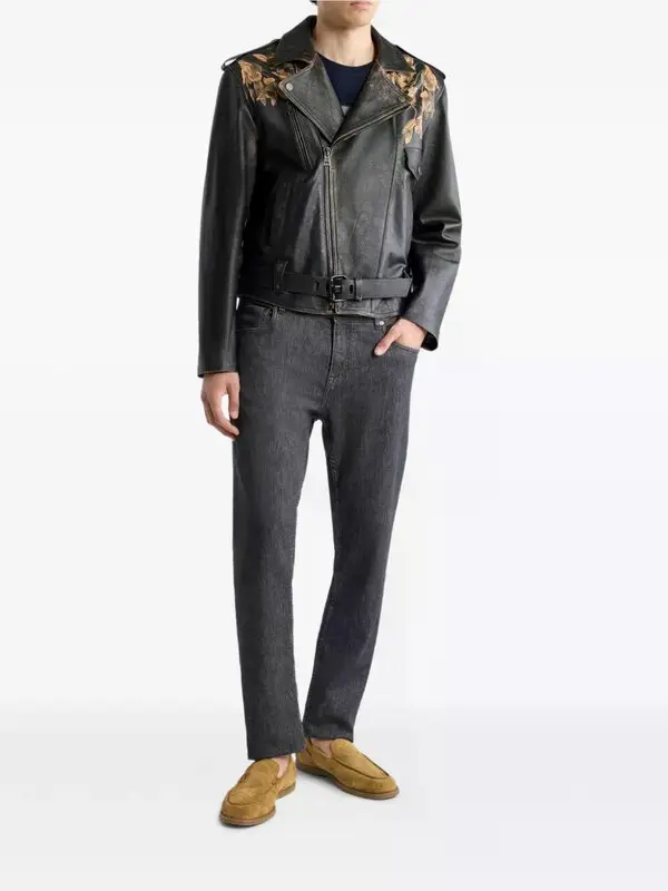 Etro Leopard-print Leather Jacket