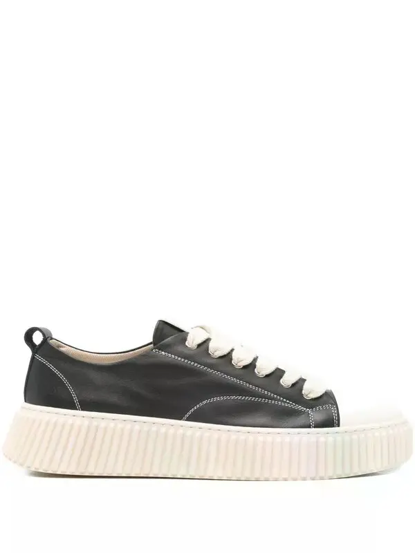 RHUN Contrast-stitching Sneakers - Black