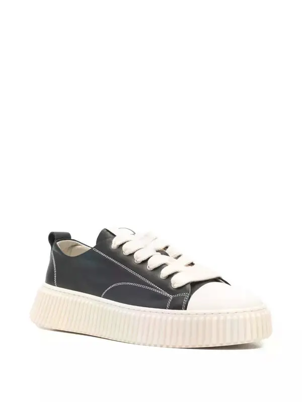 RHUN Contrast-stitching Sneakers - Black